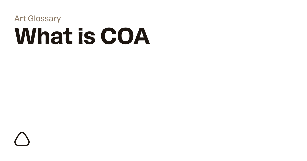 What is a Certificate of Authenticity (COA)? Art terminology