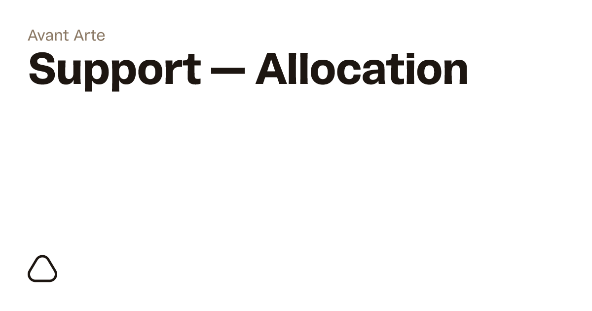 Avant Arte – Allocation